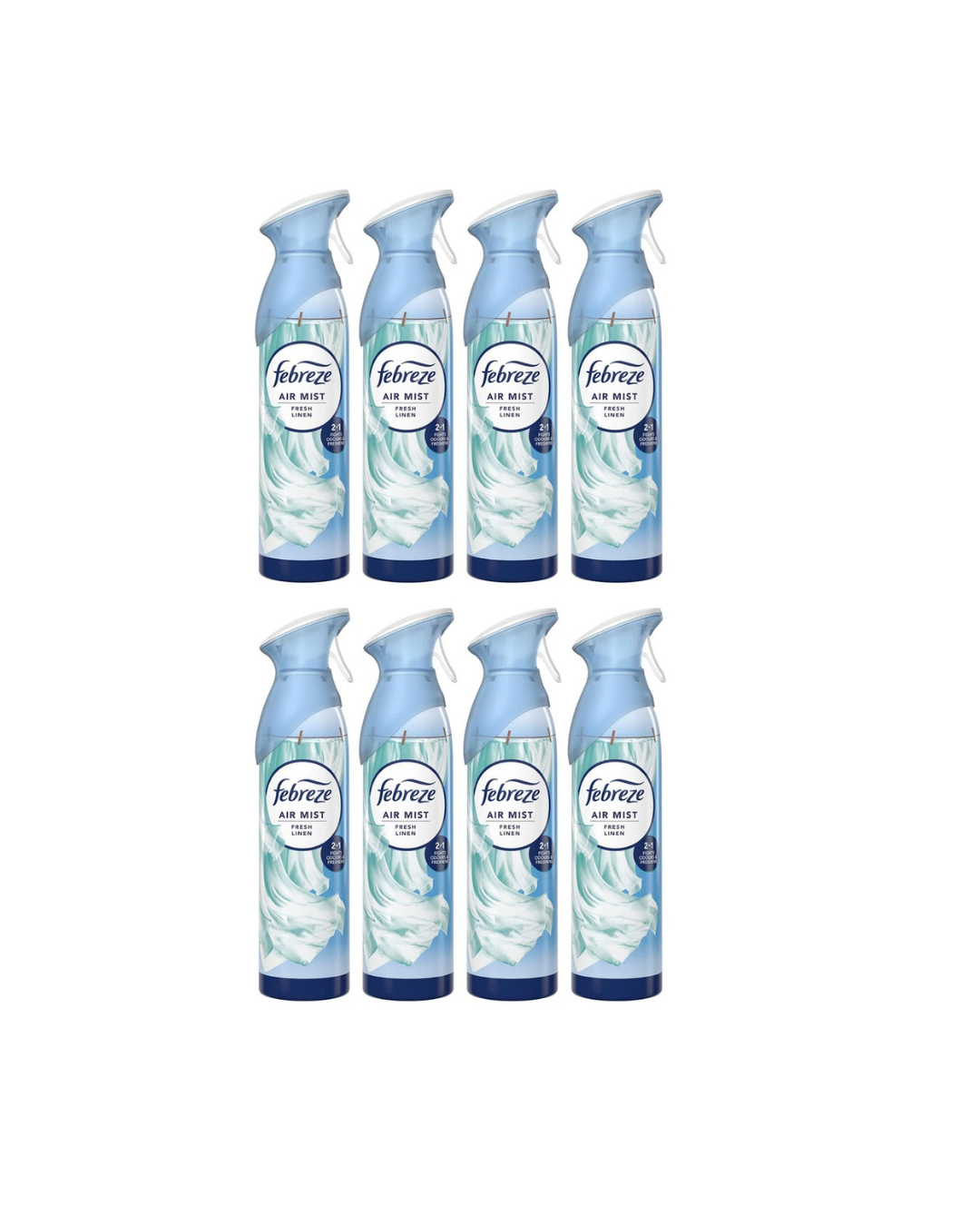 Febreze Air Mist Air Freshener Spray 185ml Fresh Linen -Pack of 8